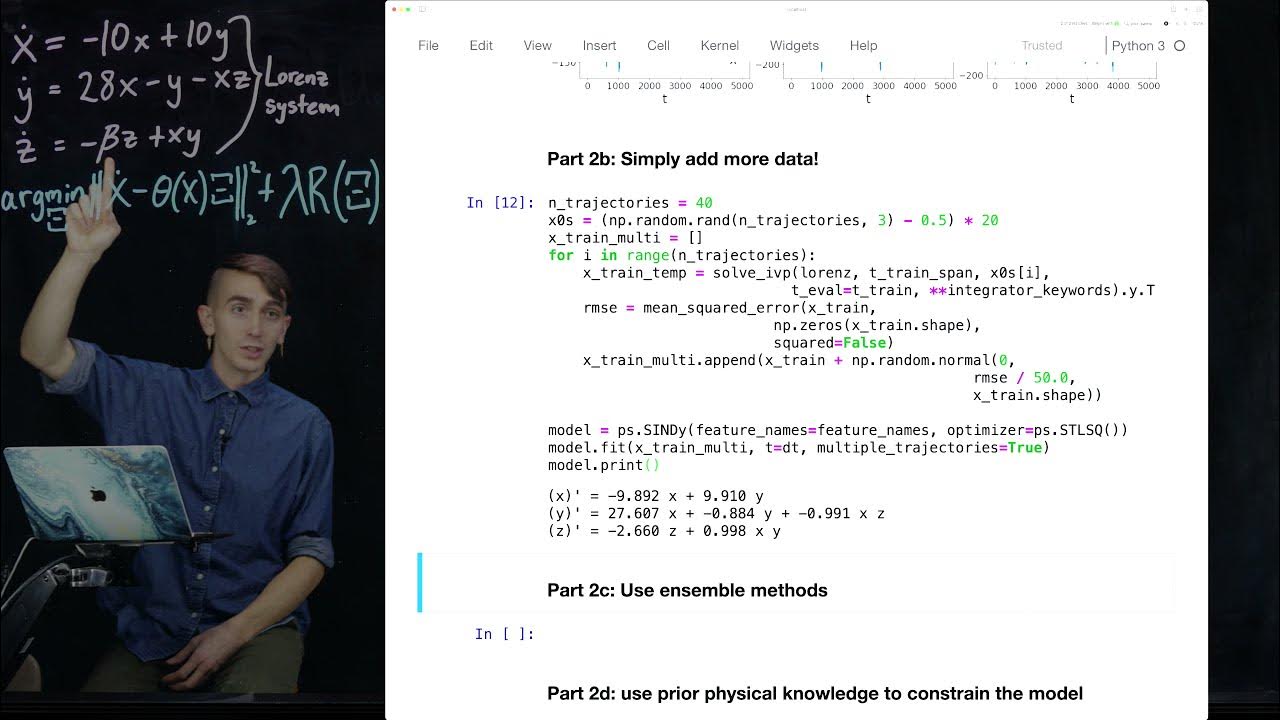 PySINDy tutorial 3: robust sparse system identification - YouTube