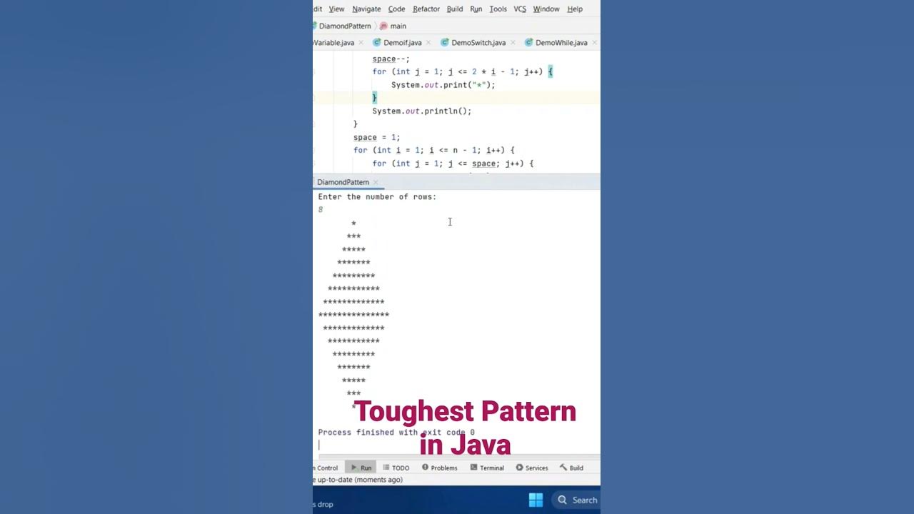 Diamond Pattern In Java loop skills learning toughest diamond diamond-pattern-in-java-loop-skills-learning-toughest-diamond