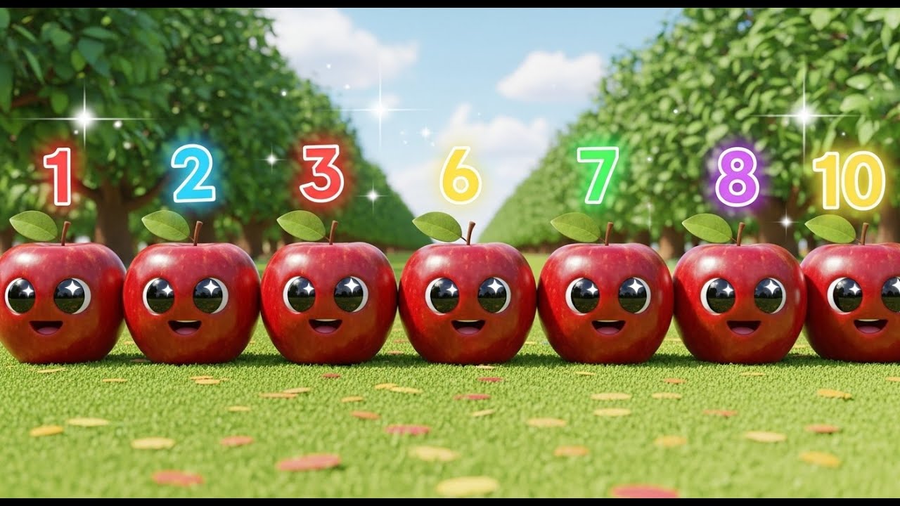Counting Apples from One to Ten | Nursery Rhyme Song for Kids - YouTube