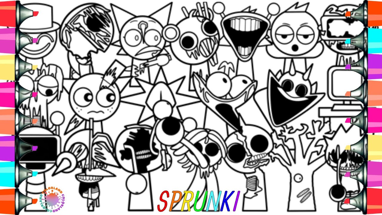 Incredibox SPRUNKI Phase 4 Coloring Pages / How to Color ALL Sprunki ...