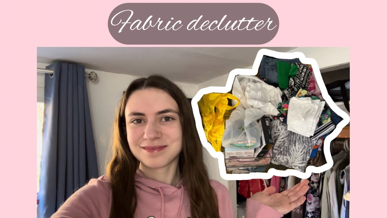 Fabric & sewing project declutter - YouTube