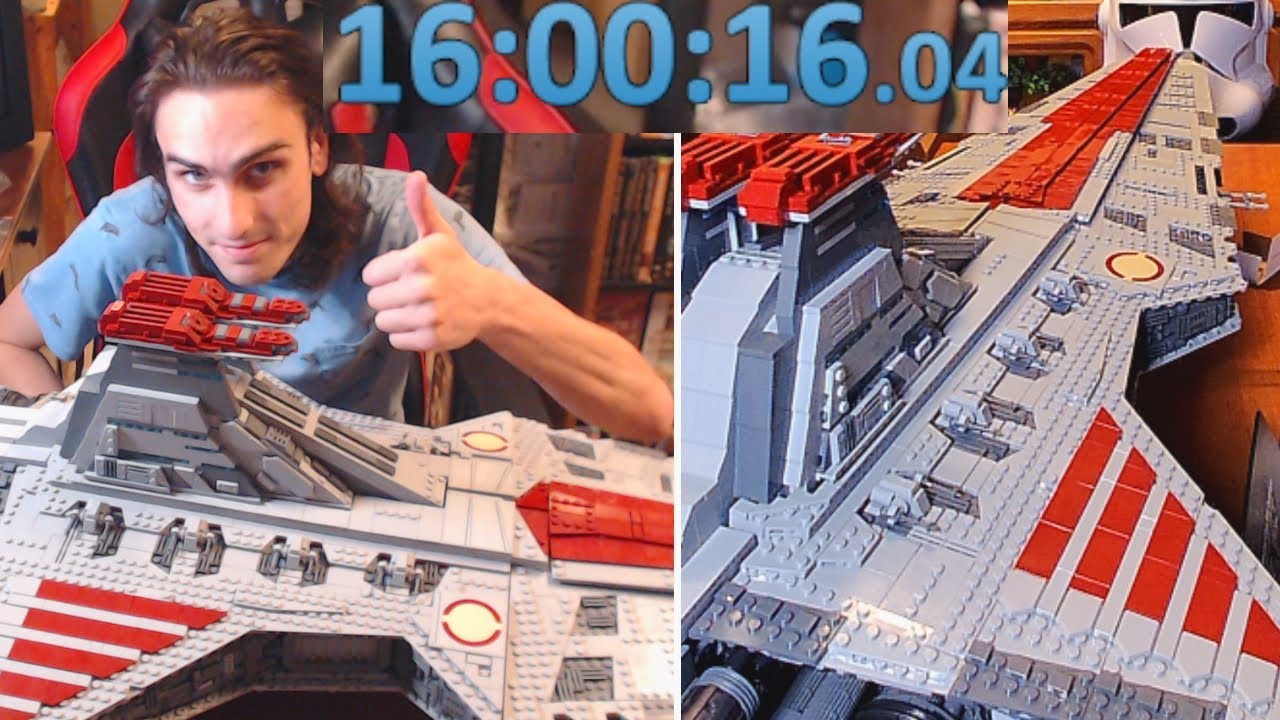 Full Time-lapse of the LEGO Stars Wars UCS Venator Build - YouTube