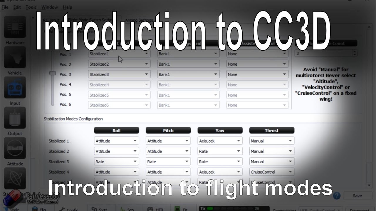 Introduction to CC3D - Flight mode overview (rate, attitude, acro+ ...
