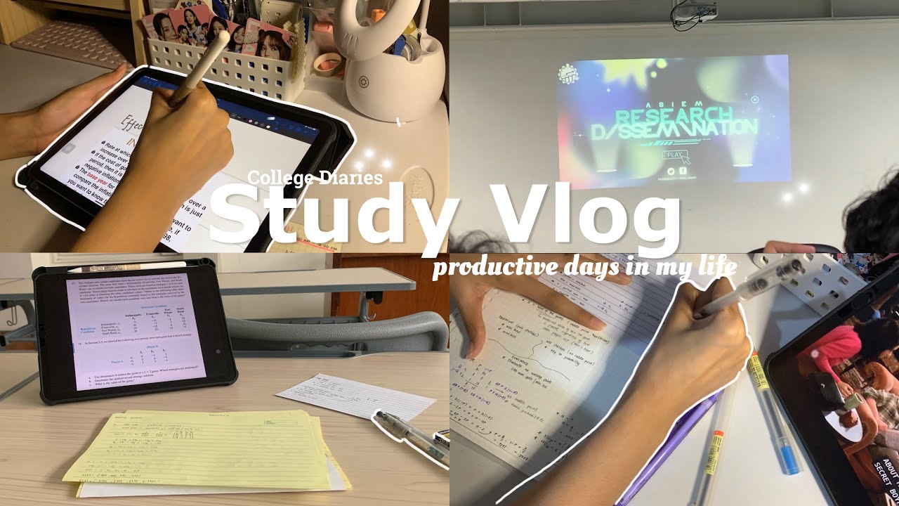 Random Days 🌈 productive study vlog: life lately, busy days, pre-finals ...