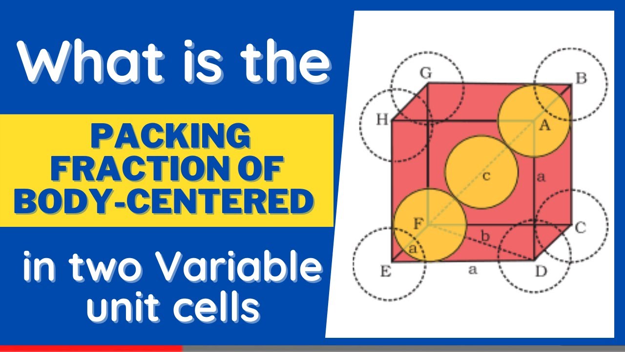 Solids | Packing Fraction of body center | Chemistry - YouTube