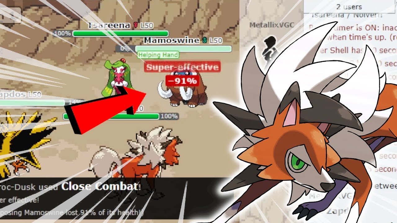 Lycanroc-Dusk IS A BEAST in No Dynamax Doubles | Spikemuth Doubles ...
