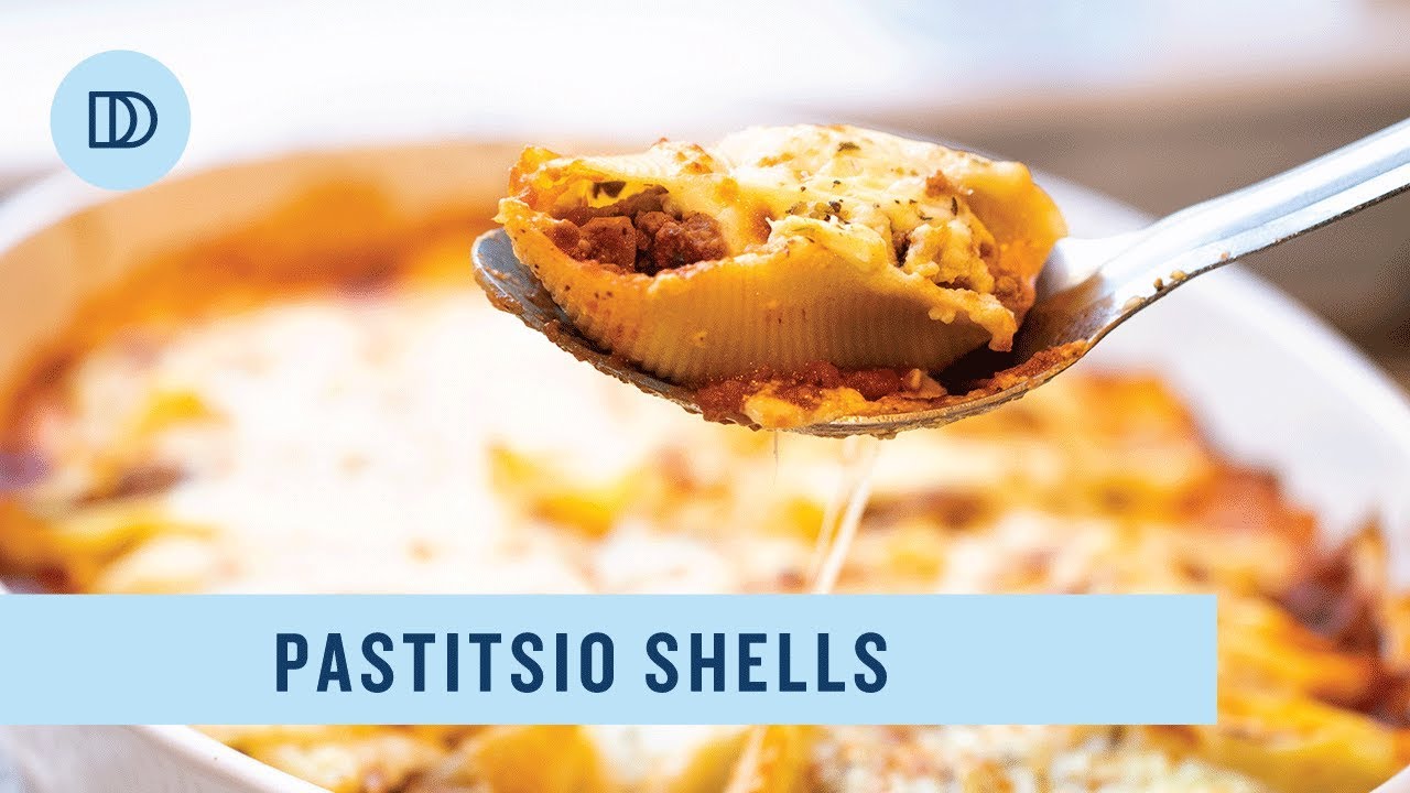 Greek Style - Stuffed Shells Pastitsio - YouTube