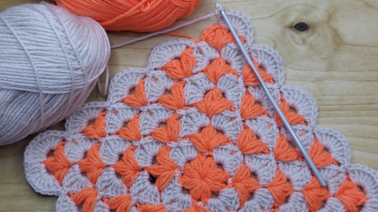 Amazingly beautiful two color square with puff stitch crochet/ AMAZING ...