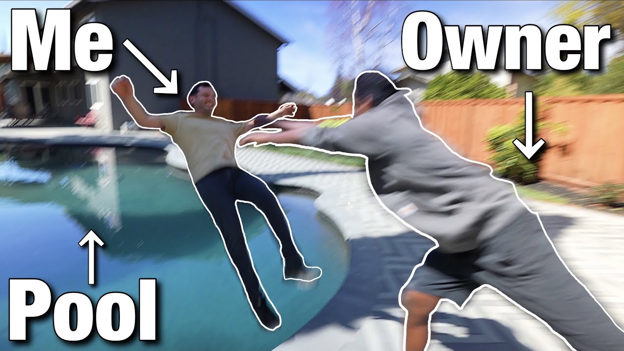 PISSED OFF Owner Pushes Contractor Into the Pool - YouTube