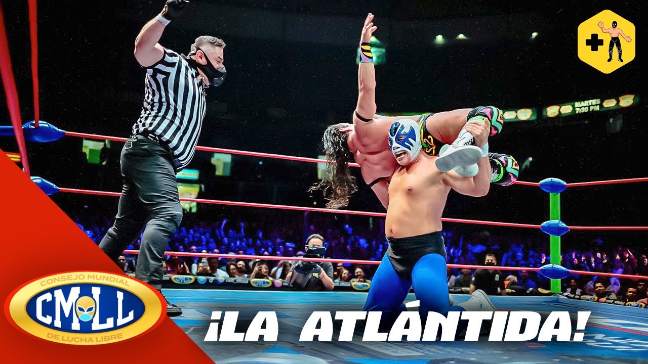 CMLL: Atlantis Jr. vence a Volador Jr. en mano a mano - YouTube