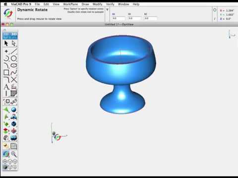 How to Draw a Goblet Tutorial - SharkCAD Pro - YouTube