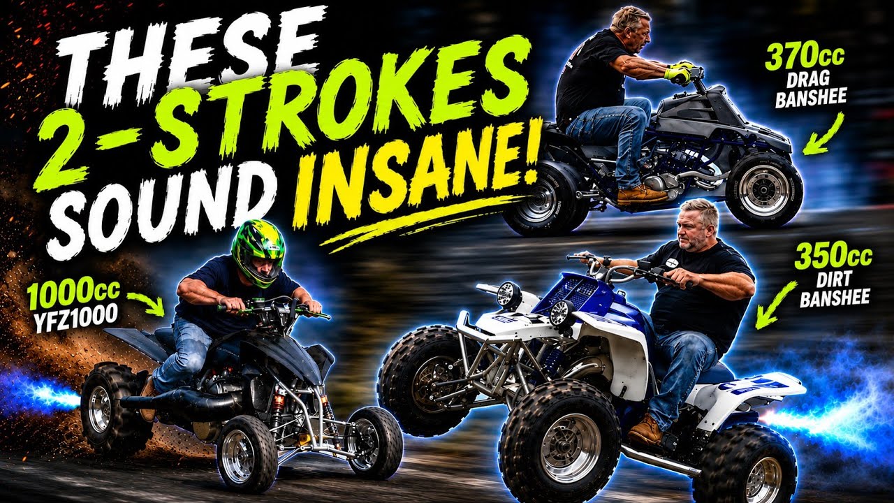 A day at the track! Riding the Yamaha YFZ F1000, 370 Drag Banshee, 350 ...