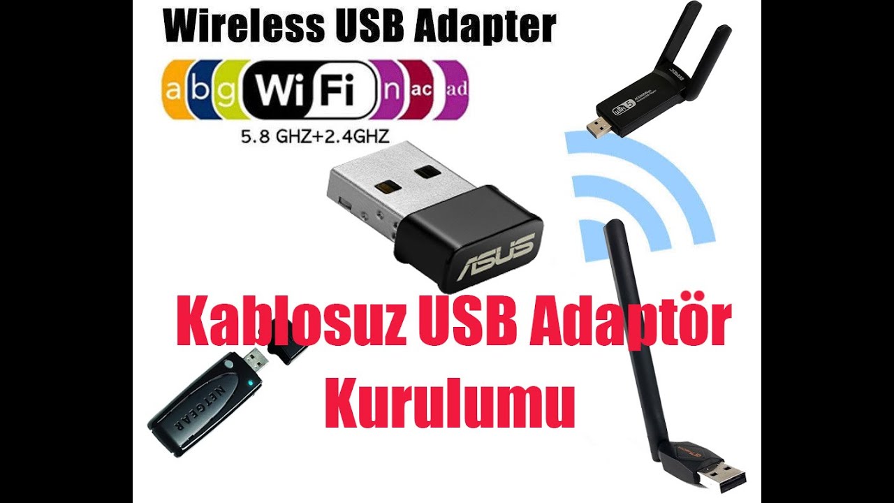 Kablosuz USB Adaptör Kurulumu ve Kullanımı - YouTube