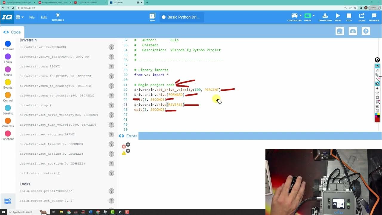 A Brief Intro to Python on the Vex IQ V2 - YouTube