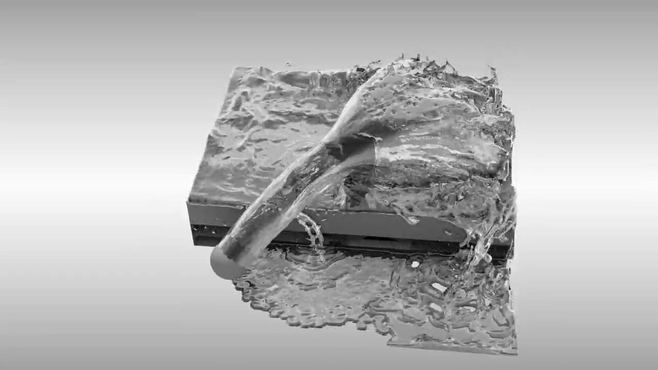Blender 2.5.2 Fluid Simulation With Obstacles 275 Resolution - YouTube
