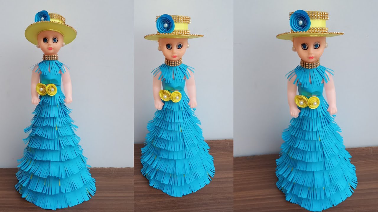 Paper doll decorations ideas/paper se doll decorat Karna/Doll design ...
