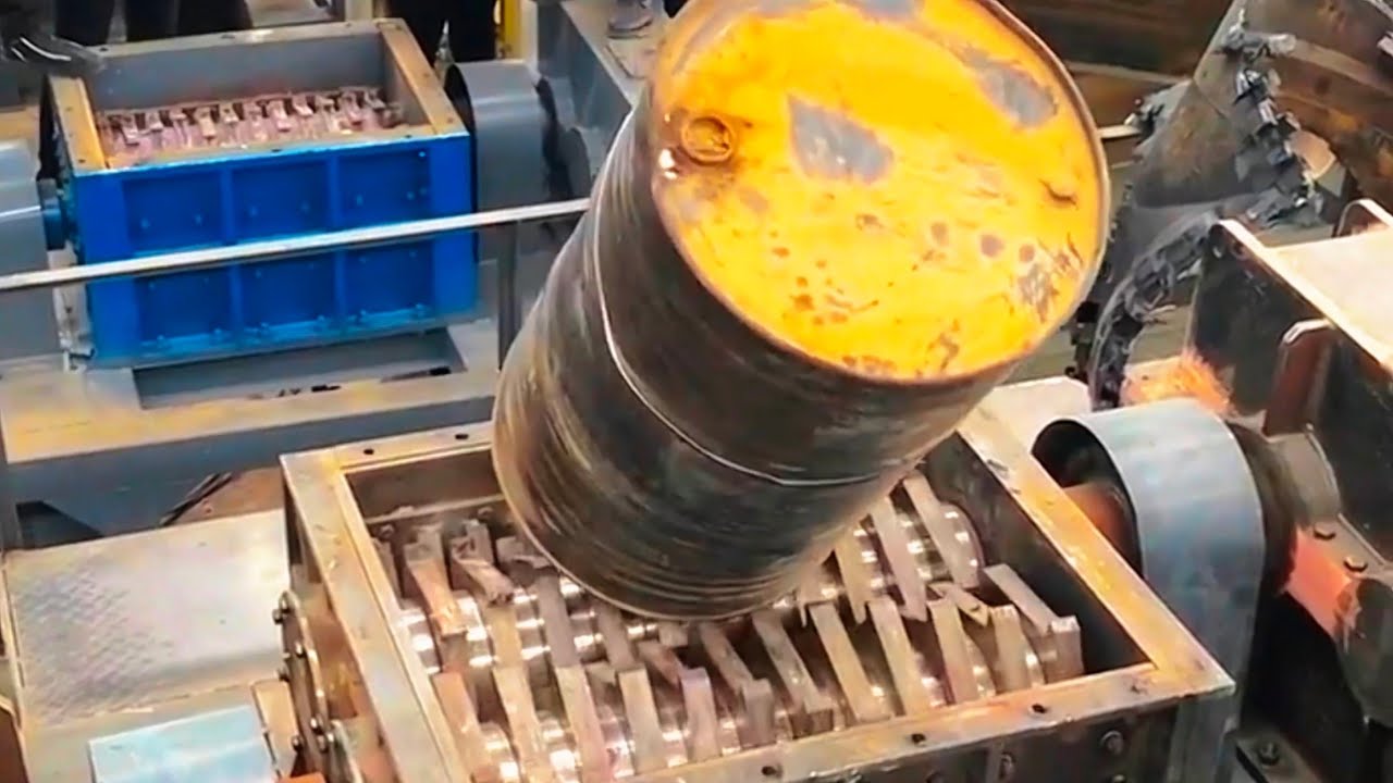 Shredding Strong Iron Drum & Metal ! Best shredding satisfying moments ...