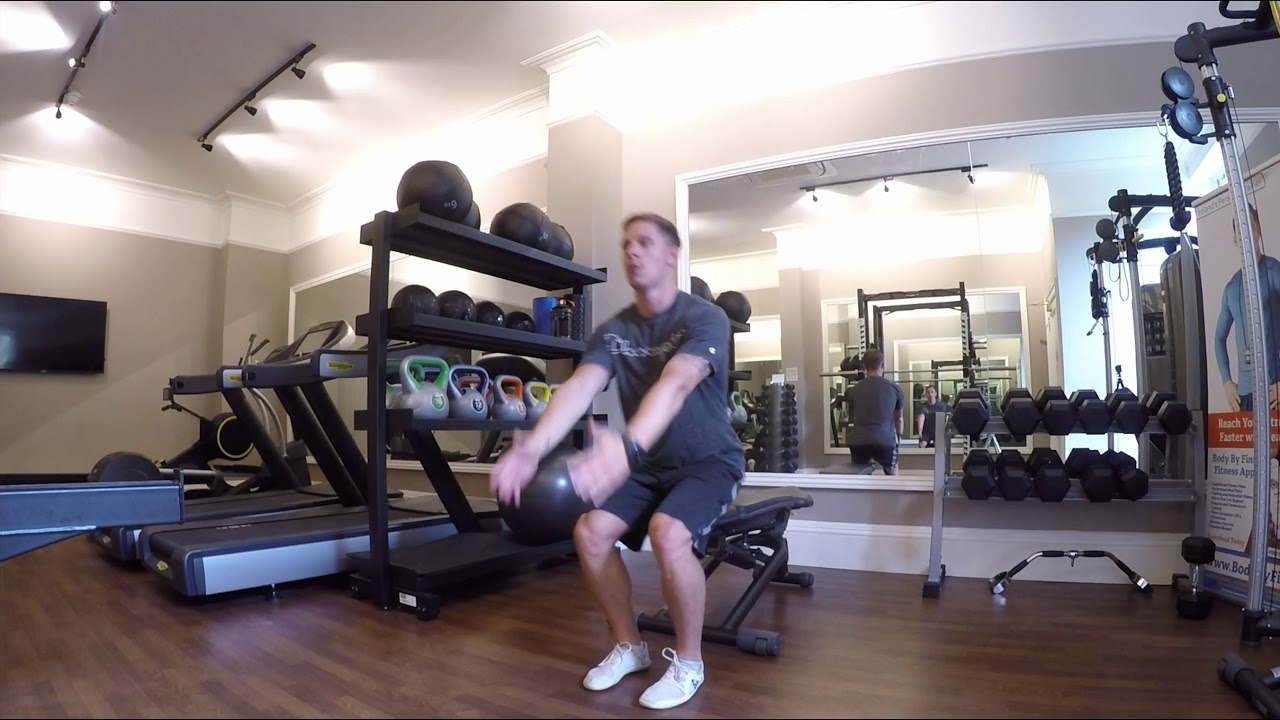 Chair Squat Jump into Knee Crunch - YouTube