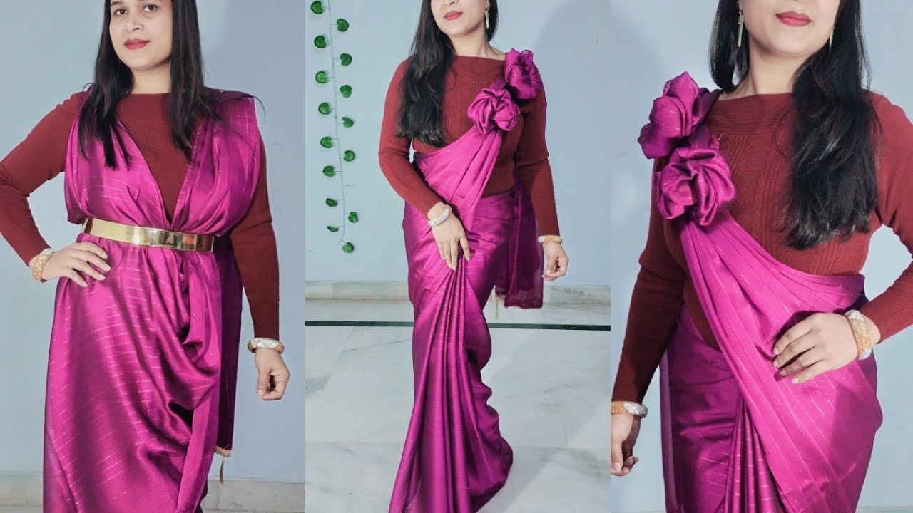 Winter saree styling hacks | saree styling in different way | tricks ...