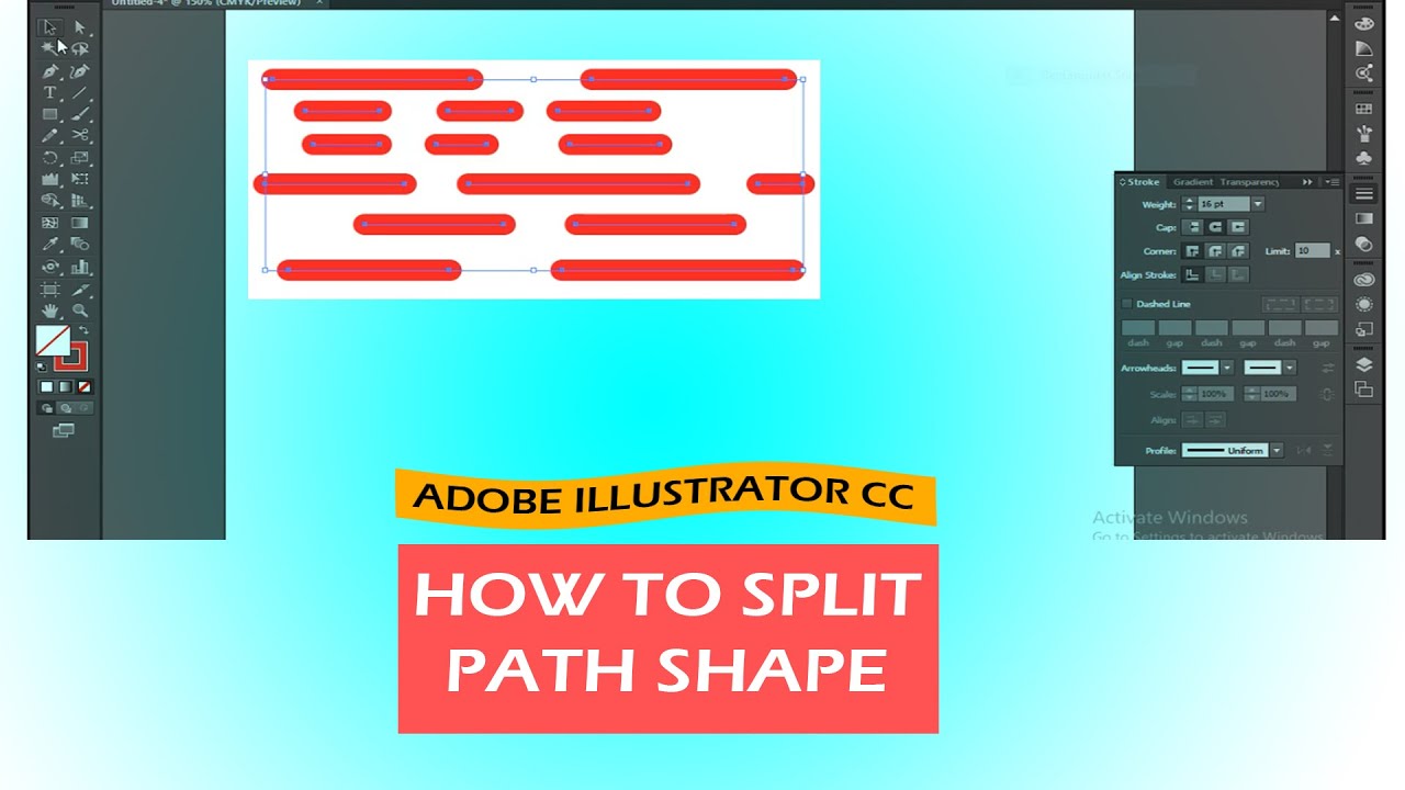 How To Split And Divide Path Shapes In Adobe Illustrator CC Divide how-to-split-and-divide-path-shapes-in-adobe-illustrator-cc-divide