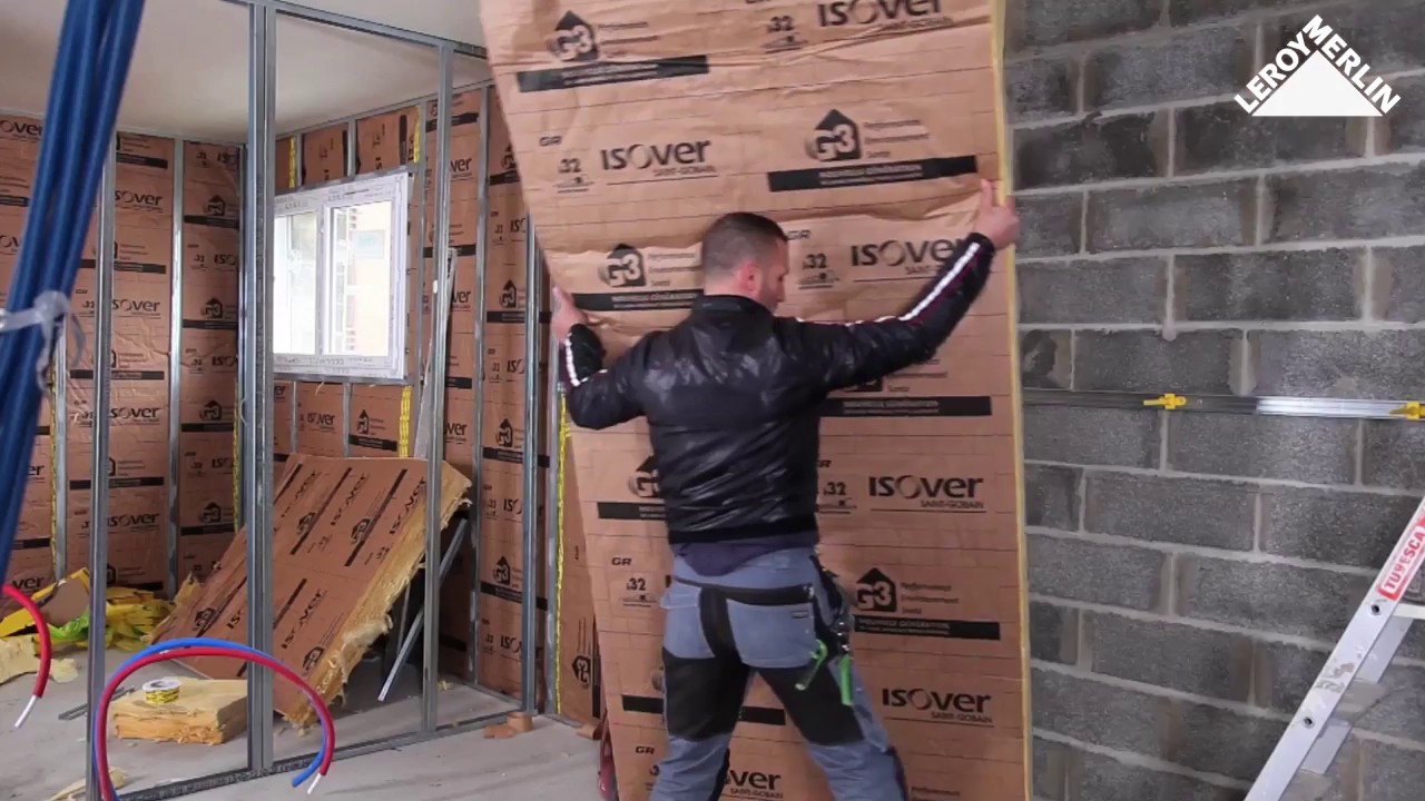 How to Insulate Interior Walls using Lined Panels - YouTube