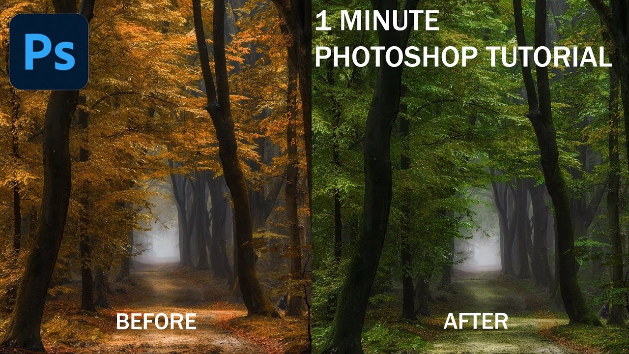 How To Change Season In Photoshop | 1 Minute Photoshop Tutorial ...