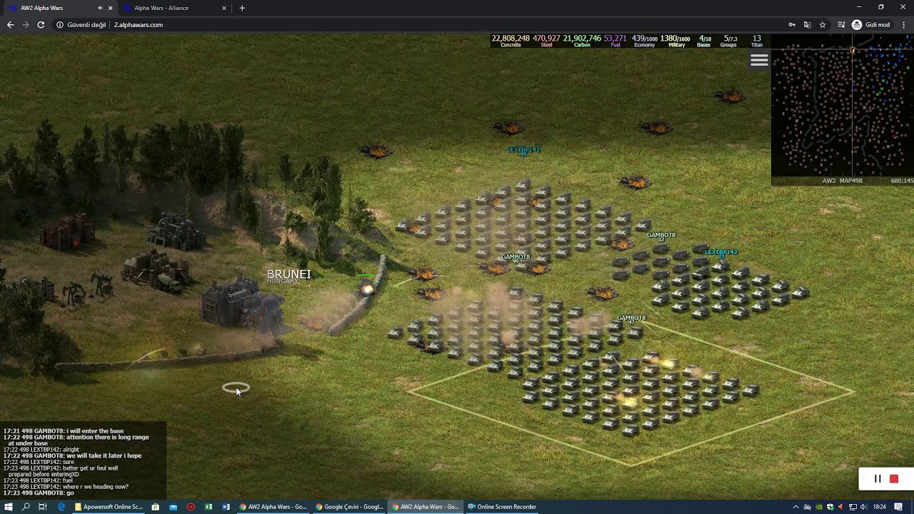 alpha wars aw2 map 498 skyscream attacked hungary player BRUNEI and took his base - YouTube
