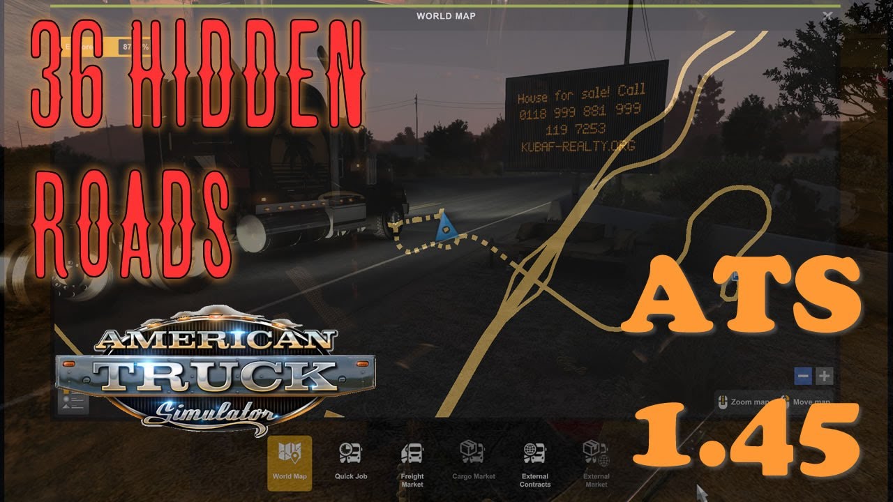 36 Hidden Roads in American Truck Simulator 1.45 - YouTube