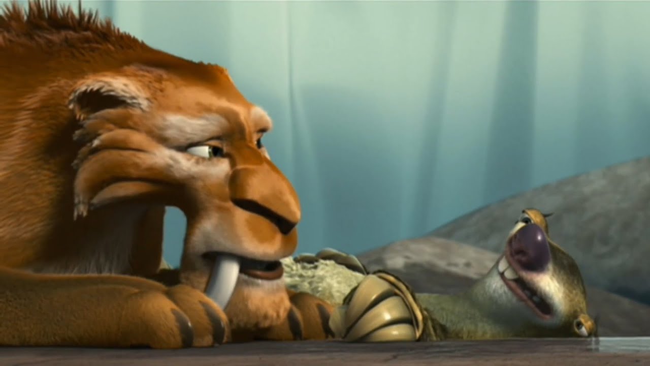 Ice Age 2 - Diego learns to swim - YouTube