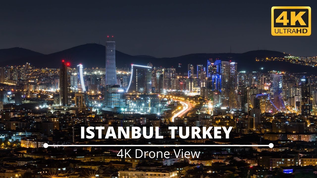 Istanbul 4k Drone Night | Turkey Istanbul city tour 4k Aerial View | # ...