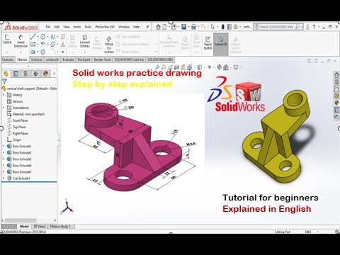 Solid works tutorial–5 Practice drawing | Tutorial for Beginners ...