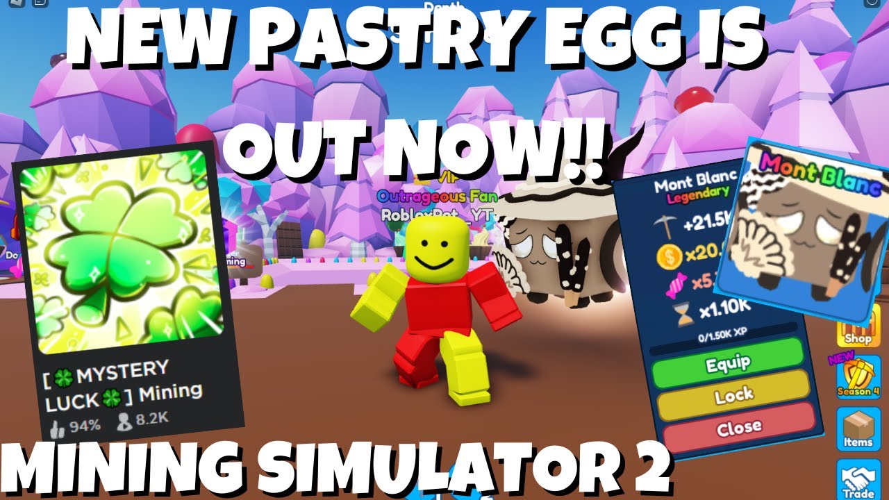 🎂NEW PASTRY EGG IS OUT NOW!! MYSTERY LUCK EVENT?? | Mining Simulator 2 ...