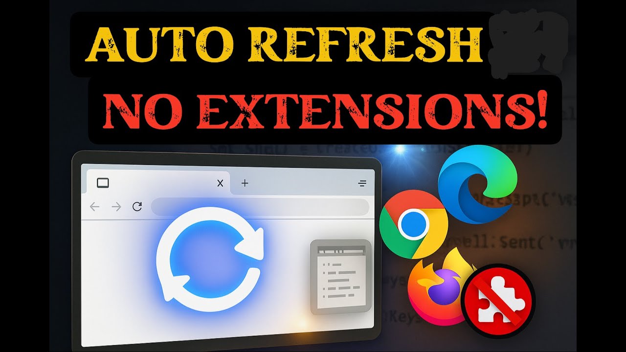 Auto Refresh Browser Tab Without Extensions Easy VBS - YouTube
