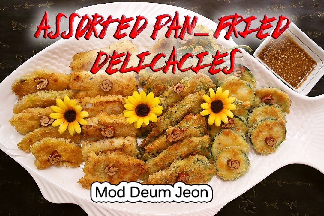 Korean Style Assorted Pan-Fried Delicacies (Modeum Jeon: 모듬전) - YouTube
