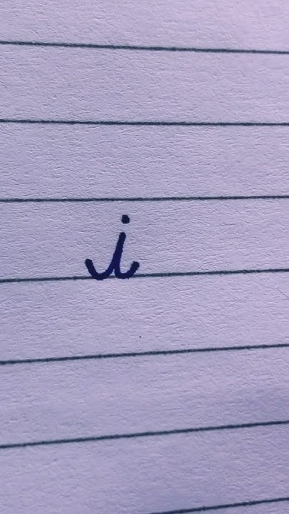 “i”- How to write small letter “i” in two lines in easy cursive writing ...