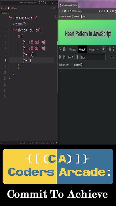 Heart Pattern In JavaScript: A Fun Coding Challenge! - YouTube