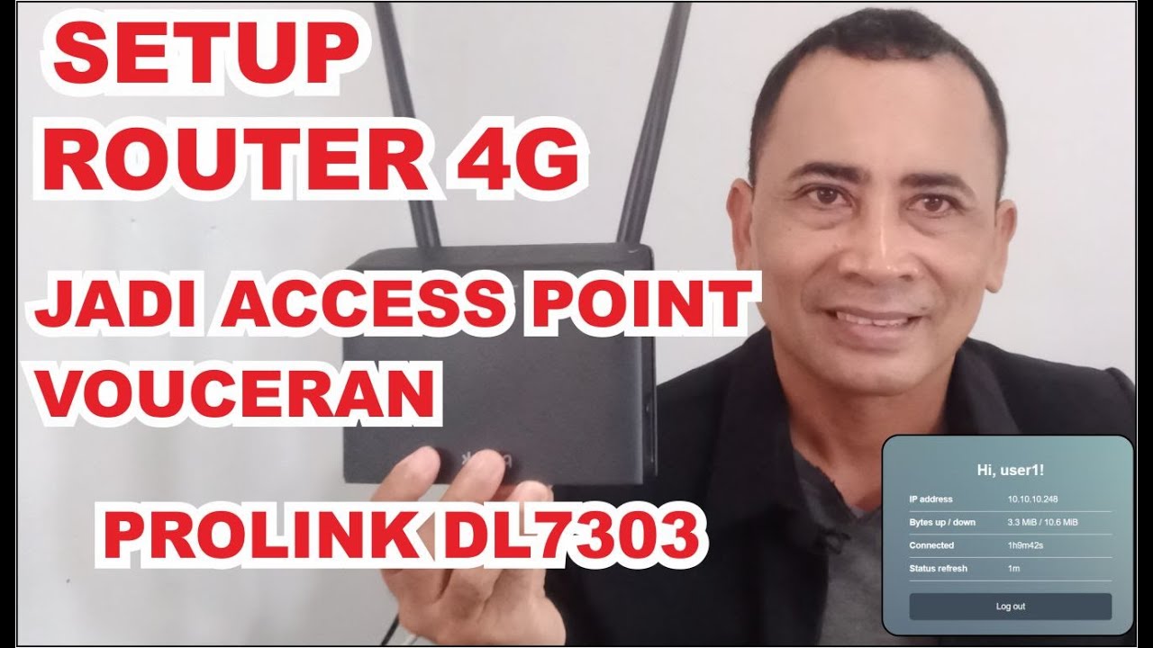 ROUTER 4G JADI ACCESS POINT VOUCERAN-PROLINK DL7303 - YouTube