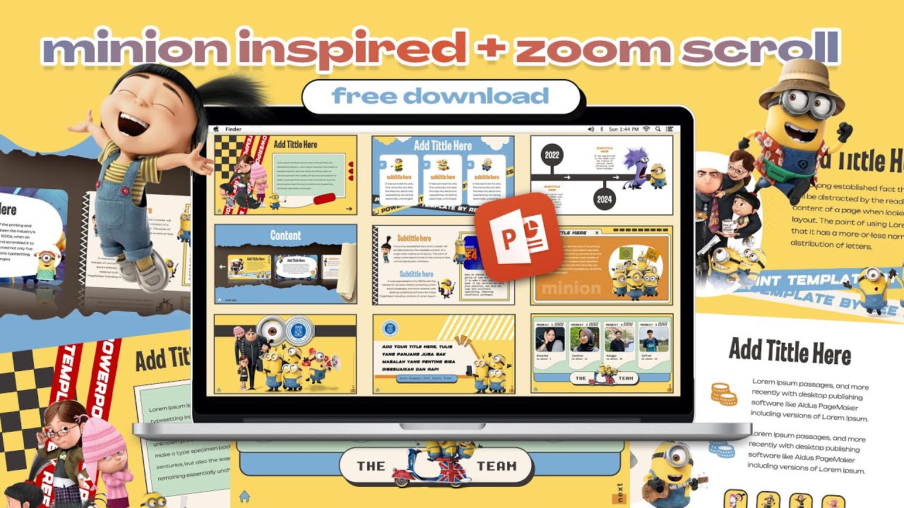 🐥 ️🎽 Free Download Desbicable Me (Minion) Inspired Powerpoint Template ...