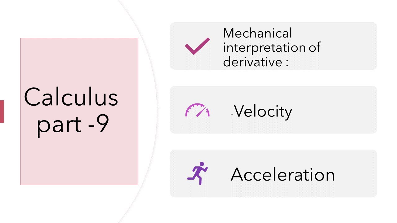 Calculus [ part -9 ] Mechanical interpretation of derivative - YouTube