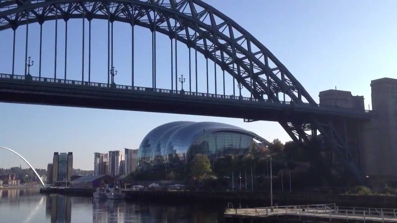 Zip wire over the Tyne river - YouTube