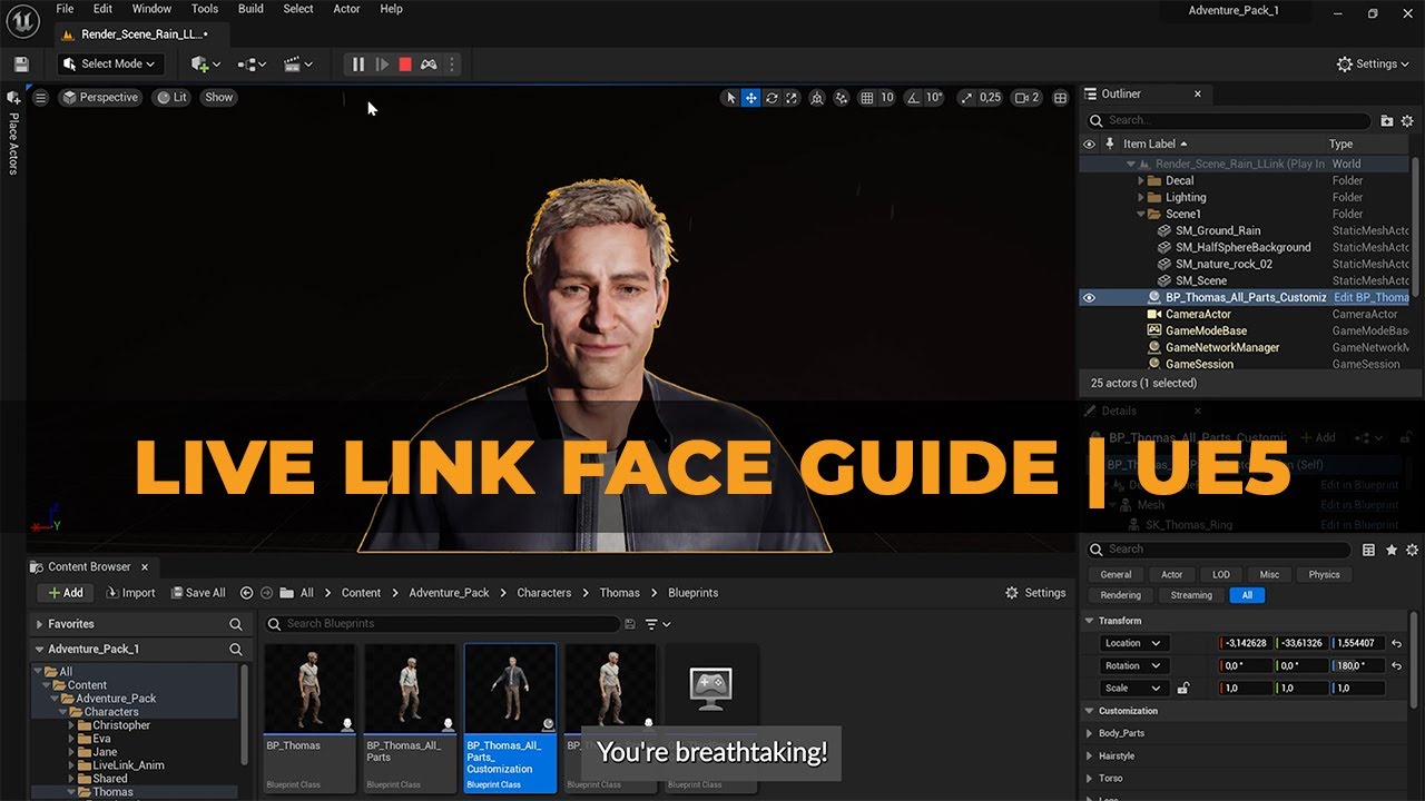 Adventure Series | LIVE LINK FACE GUIDE | UE5 - YouTube