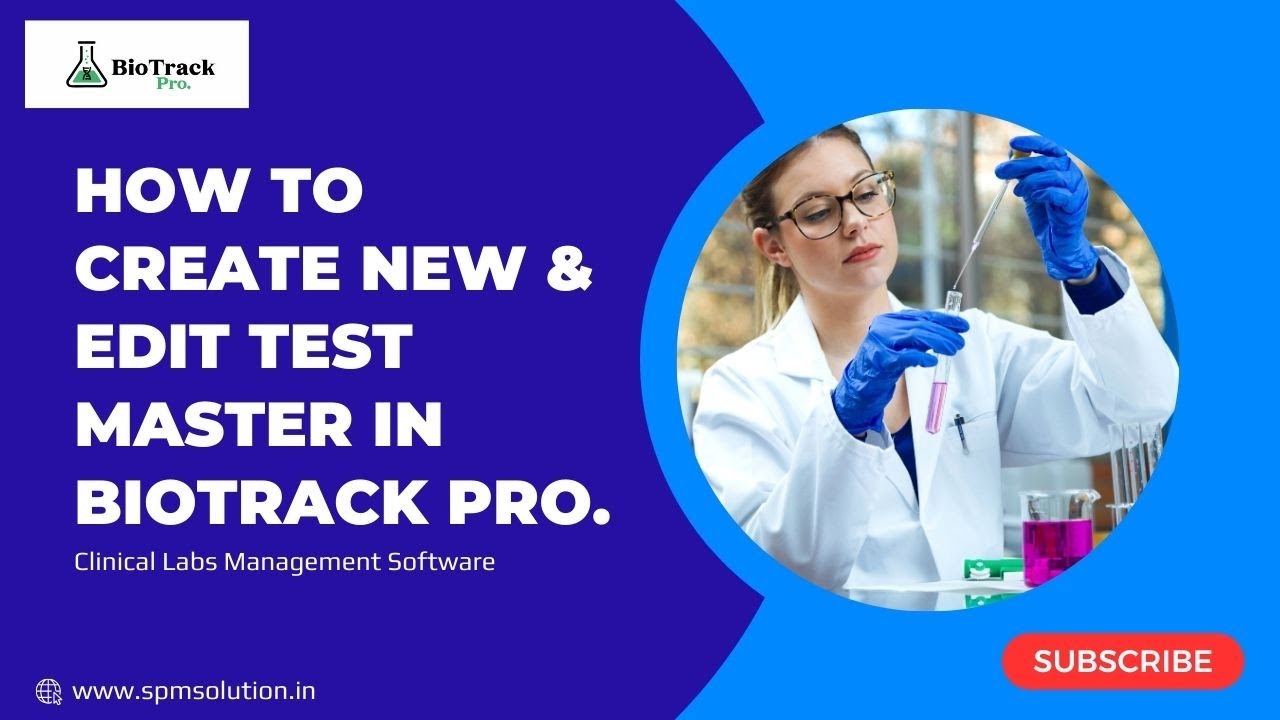 How to Create New & Edit Test Master in BioTrack Pro. Hindi - YouTube
