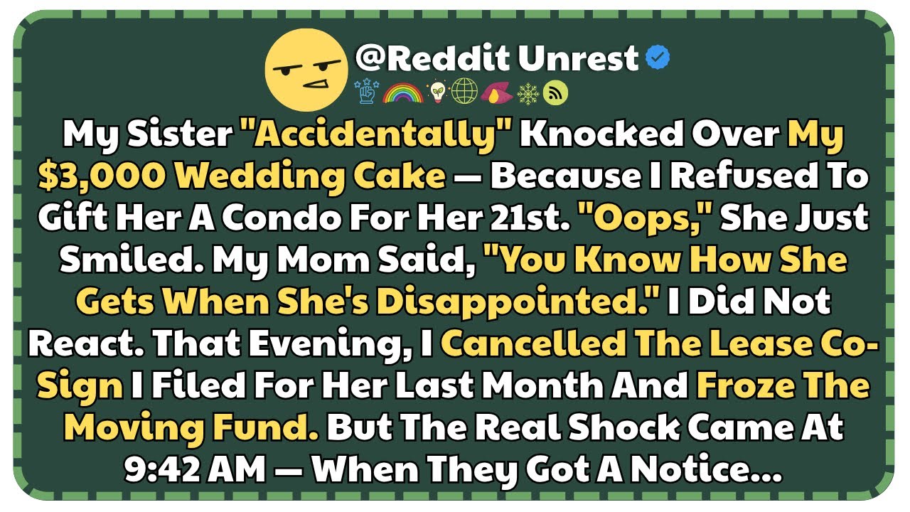 My Sister “Accidentally” Knocked Over My $3,000 Wedding Cake — Because ...