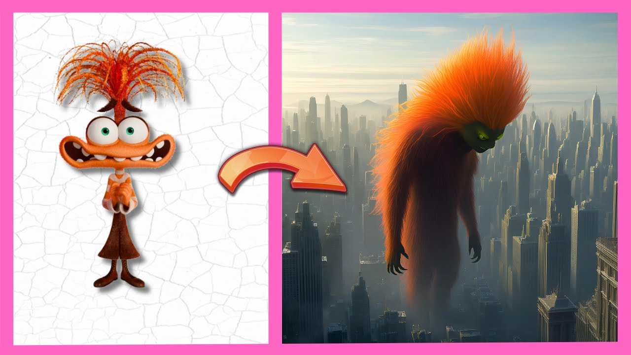 INSIDE OUT 2 as ANIMALS 🎶INSIDE OUT 2nd edition 🥰 Joy💛Anxiety😱Anger😡 ...