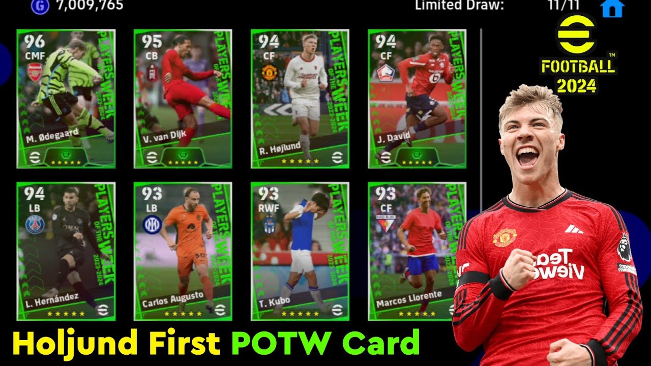 Rasmus Holjund First POTW Card 🔥|| POTW Pack Opening eFootball 2024 ...