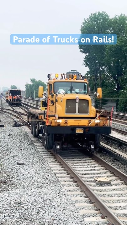 MTA LIRR parade of MOW trucks at Queens Village #shorts - YouTube