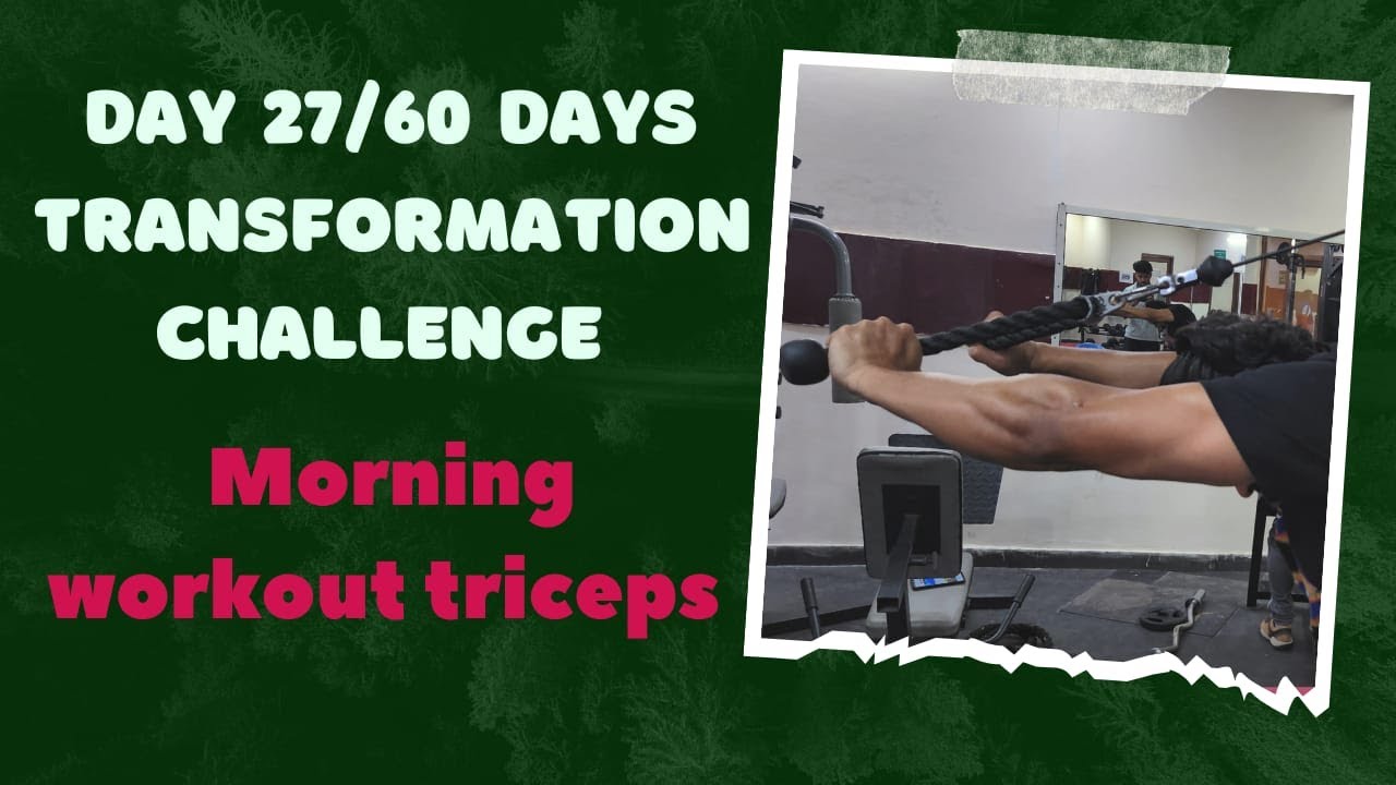 DAY 27/60 DAYS TRANSFORMATION CHALLENGE | MORNING WORKOUT| TRICEPS ...