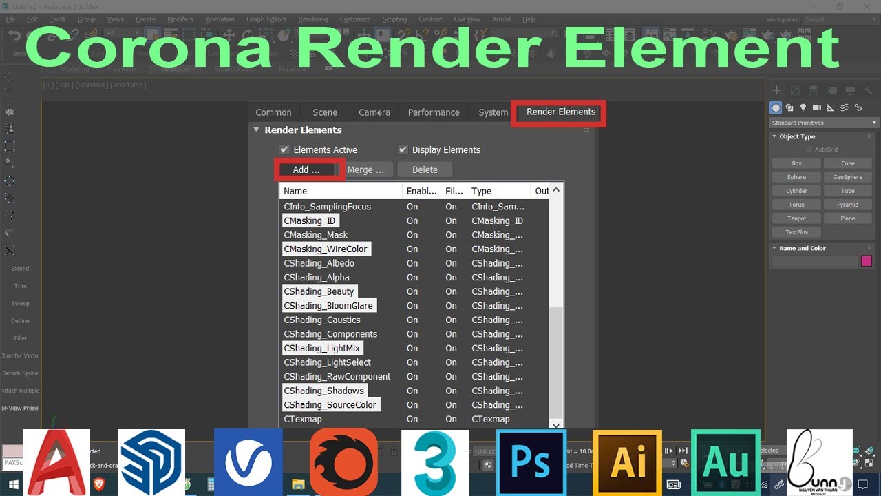 3ds max corona render elements tutorial | 3ds max corona tab render ...