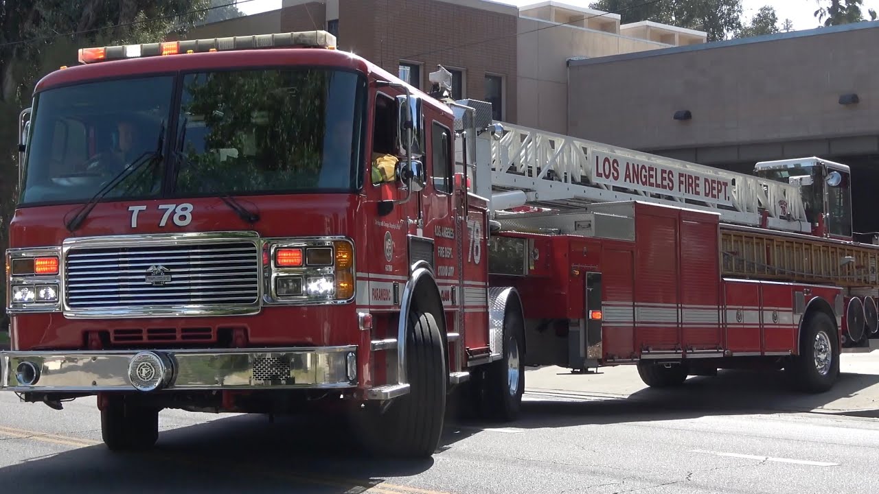 LAFD Light Force 78 & Rescue 78 Responding - YouTube