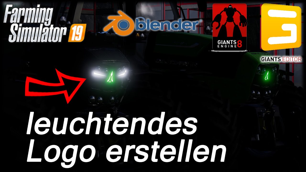 LS19 Modding #30 Blender 2.8 leuchtendes Logo erstellen Teil 1 - YouTube